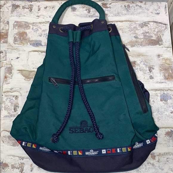 Sebago | Bags | Sebago Sailor Seaman Sling Bag Green Nautical Canvas ...